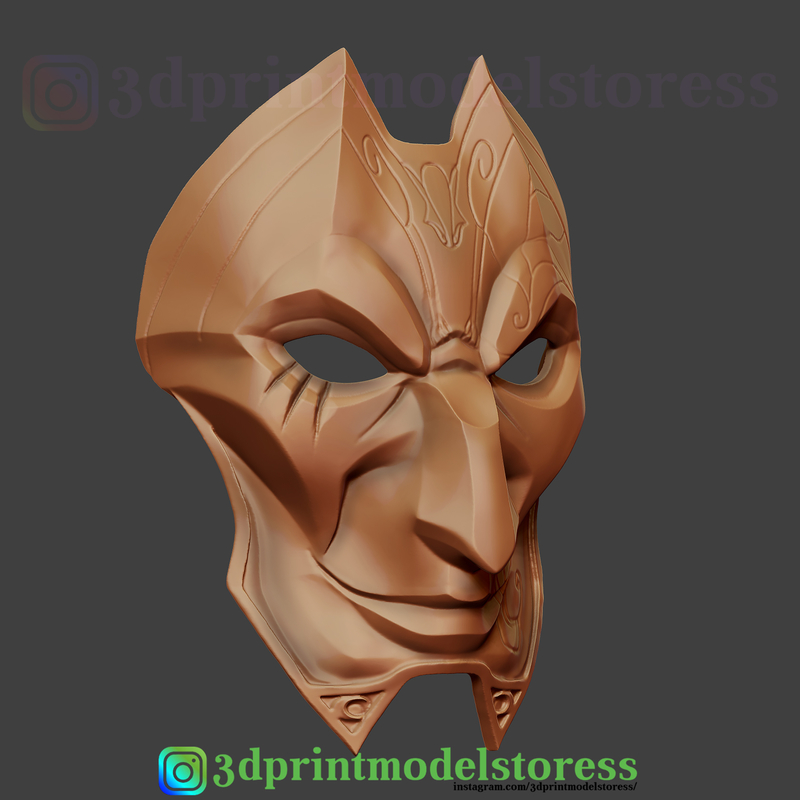 League of Legends Jhin Mask Cosplay LOL Helmet - Pinshape