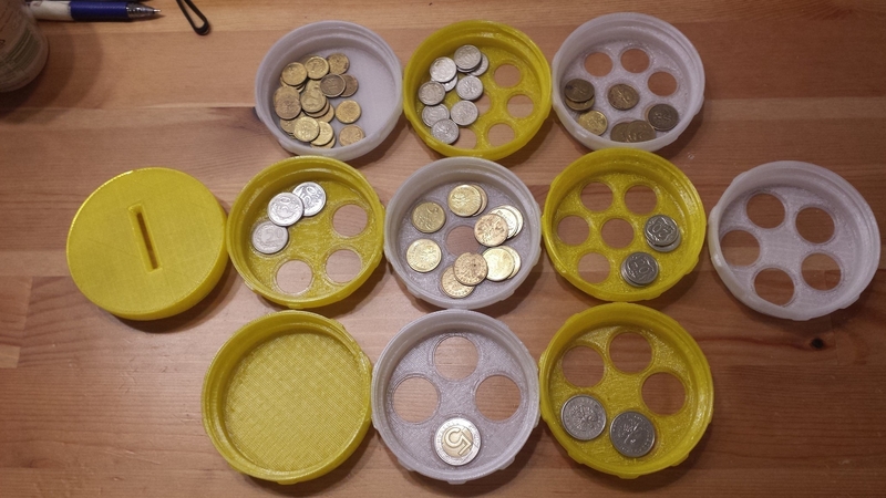 Sorting piggy bank EUR (S size) - Pinshape
