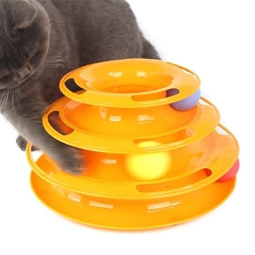 3D Printed Parabolic track toy for cats and animals, 3 Balls by Ether ...