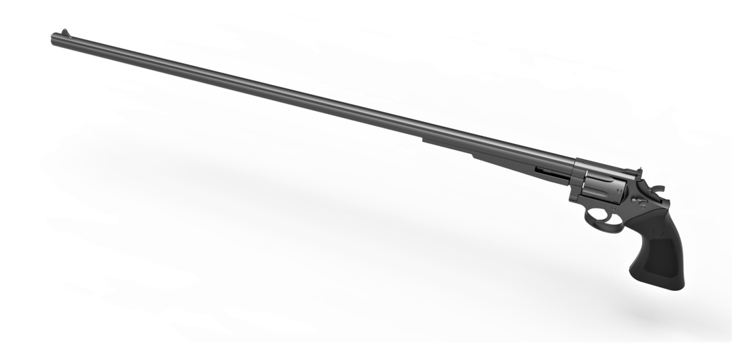 3D Printed Long barrel revolver of Joker from the movie Batman 1989 by ...