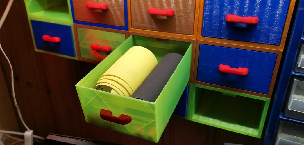 3D Printed Wall-mount organizing drawers by Andreas Flip | Pinshape