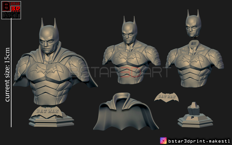 Batman Bust 2021 - Robert Pattinson - DC comic - Pinshape