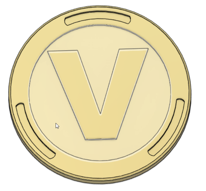 VBuck Euro Fortnite coin - Pinshape