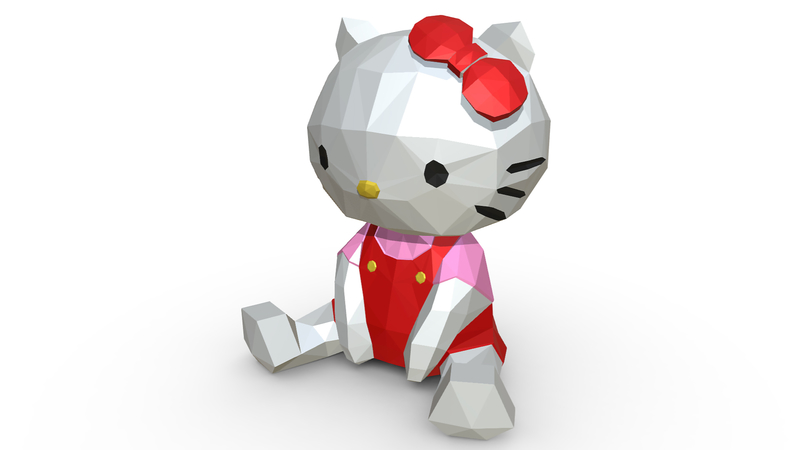 Hello kitty figure 3D print model - Pinshape