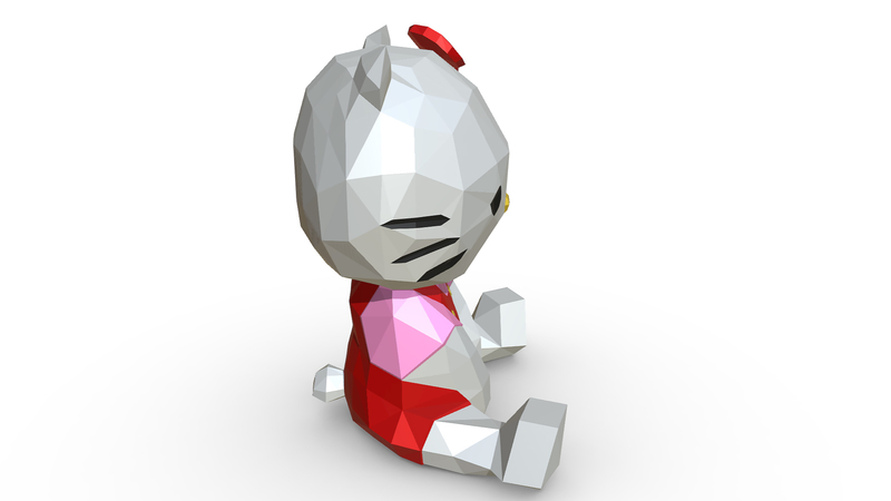 Hello kitty figure 3D print model - Pinshape