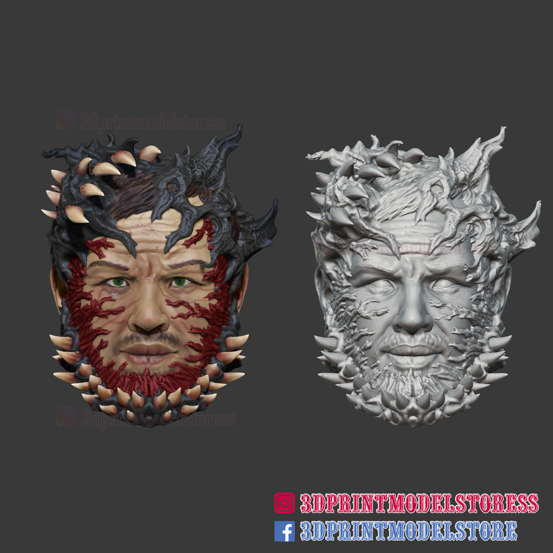 The Spider Man Venom Mask Cosplay Helmet STL 3D print model - Pinshape