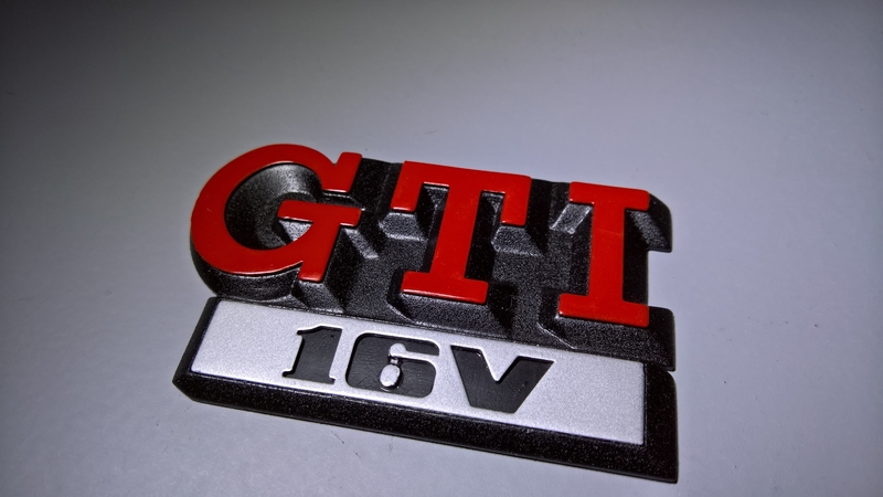 VW Mk1 Mk2 Golf GTI 16V Rear Trunk Badge - Pinshape