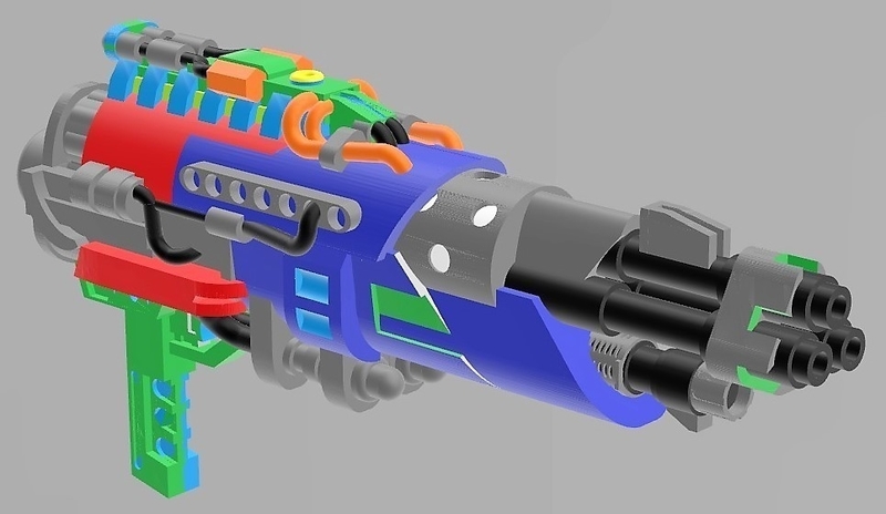 Transformers DOTM AOE Optimus Prime Tri-Barrel Blaster - Pinshape