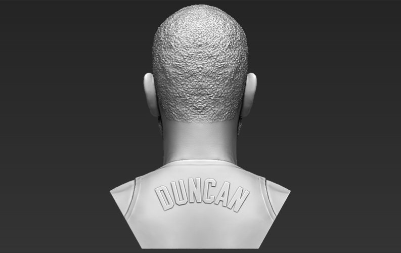3D Printed Tim Duncan bust ready for full color 3D printing by ...