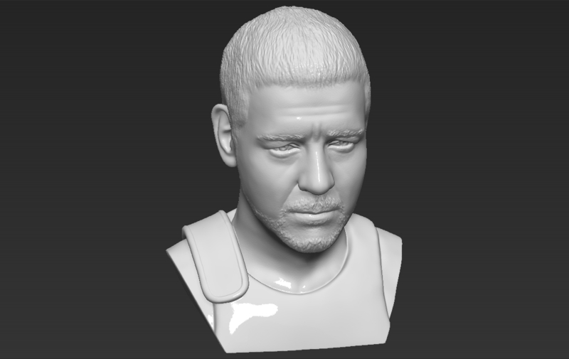 Gladiator Russell Crowe bust 3D printing ready stl obj formats - Pinshape