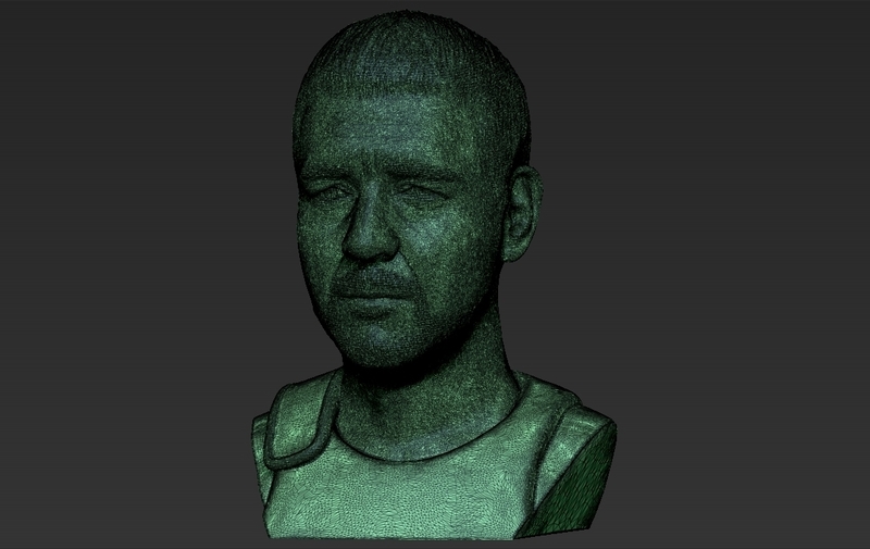 Gladiator Russell Crowe bust 3D printing ready stl obj formats - Pinshape