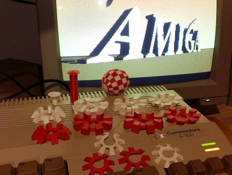 "Amiga" Ball - Printable bicolor ball with a single-head printer - Pinshape
