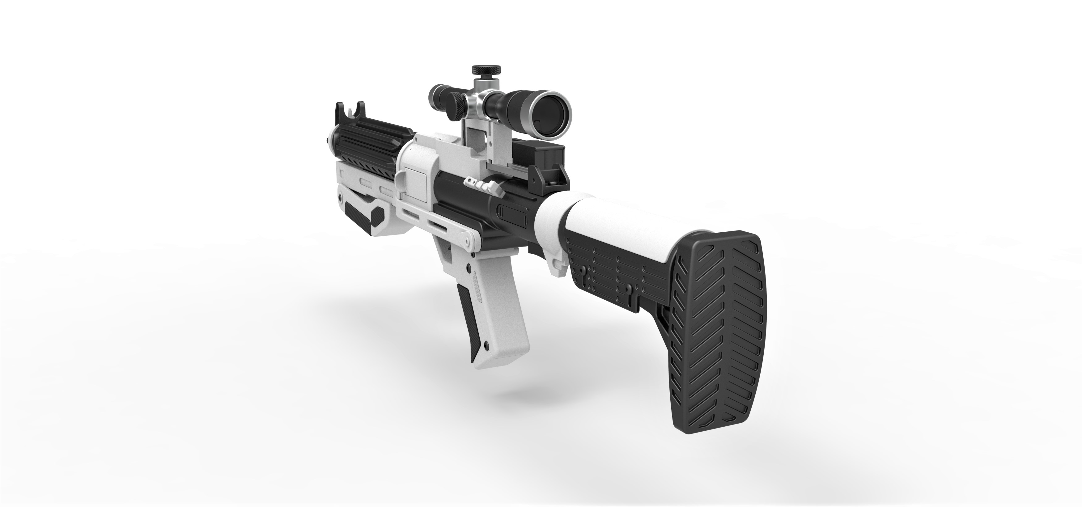 3D Printed Stormtrooper Blaster rifle F-11D with stock by ...