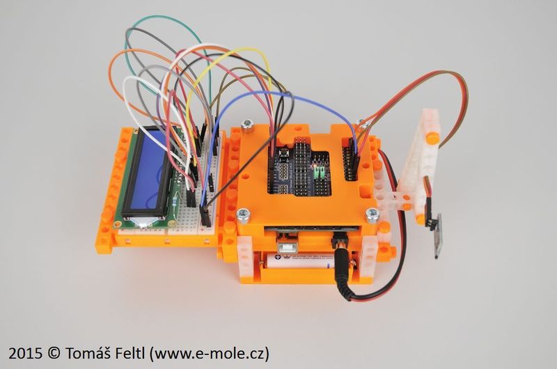 Arduino UNO R3 clone + Sensor shield + Bitbeam case - Pinshape