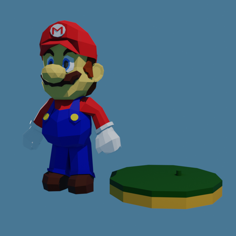 Super Mario Low Poly - Pinshape