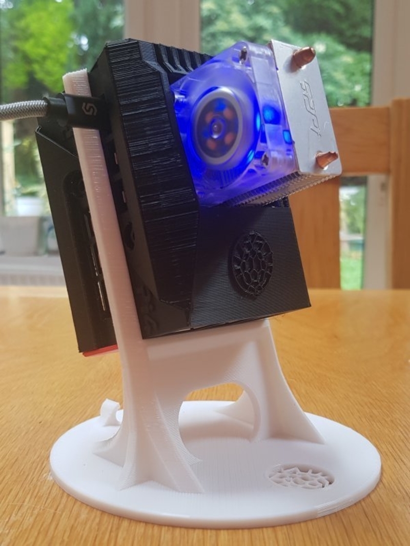 Raspberry Pi 4 case with ICE Tower, Stand and SSD drive - Pinshape