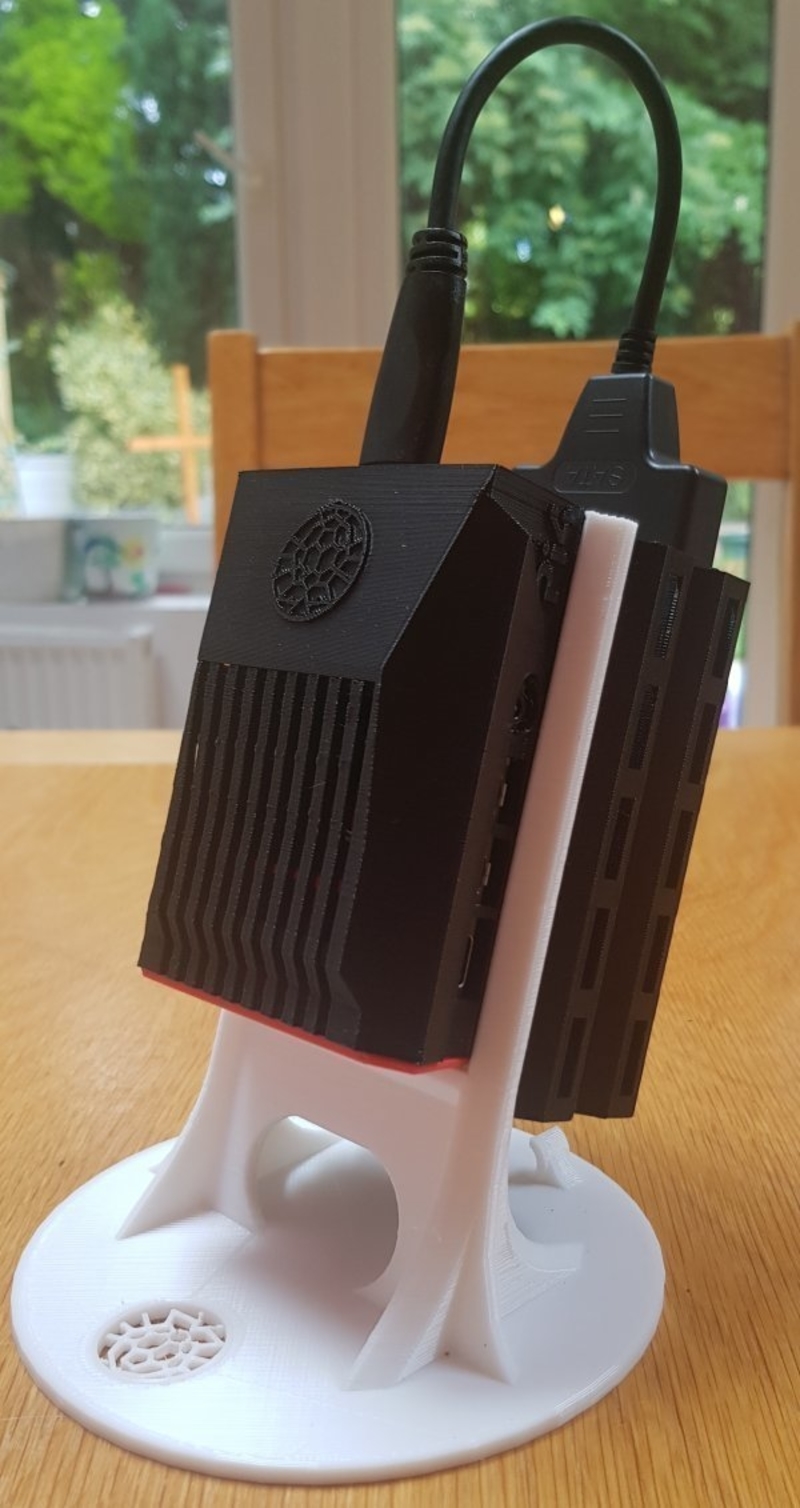 Raspberry Pi 4 case with ICE Tower, Stand and SSD drive - Pinshape