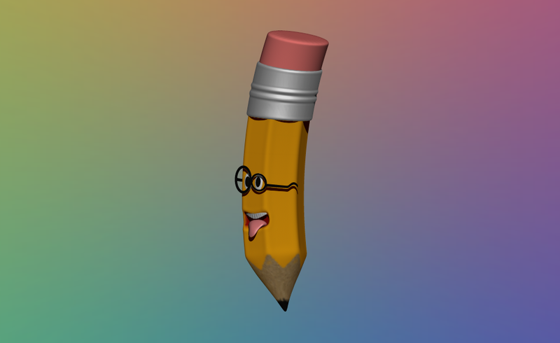 Stylized Cartoon Pencil - 3D Model - Pinshape