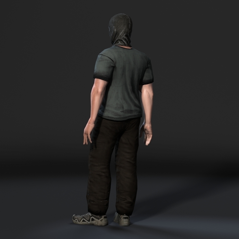 Animated Gang Man-Rigged 3d game character Low-poly 3D model - Pinshape