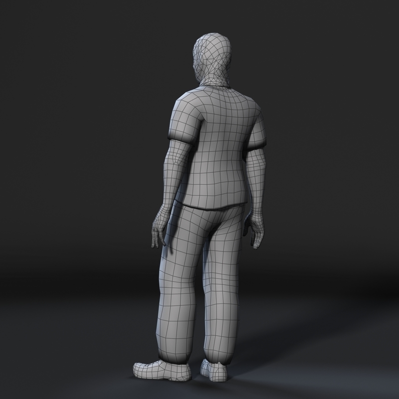 Animated Gang Man-Rigged 3d game character Low-poly 3D model - Pinshape