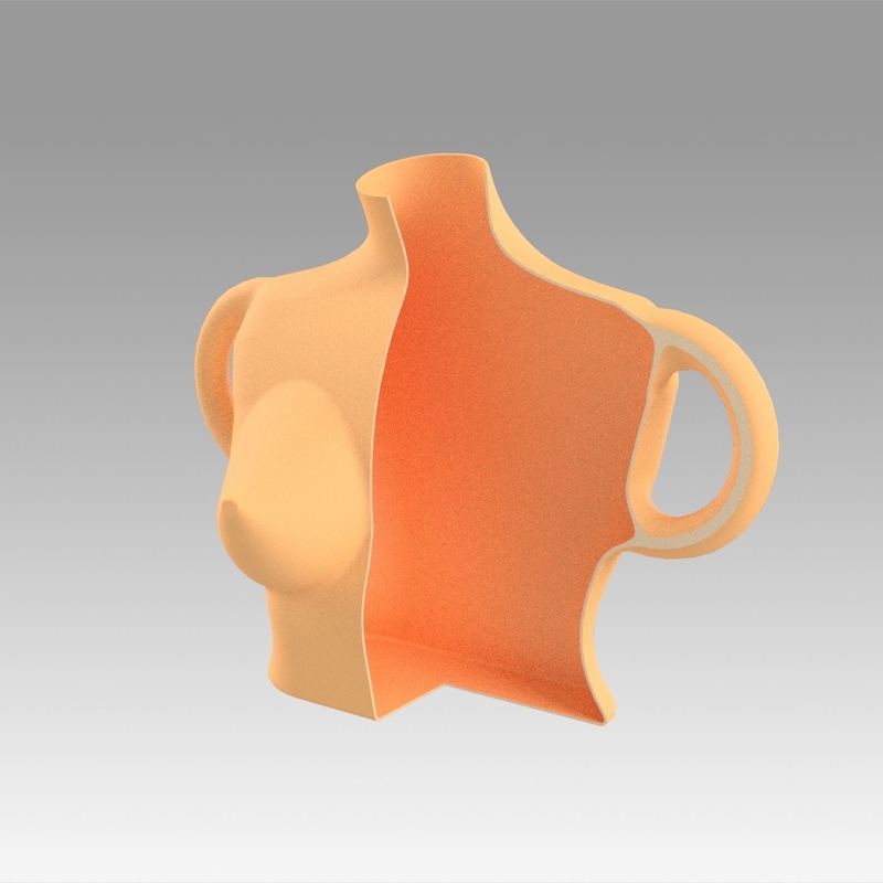 Vase female breast - Pinshape