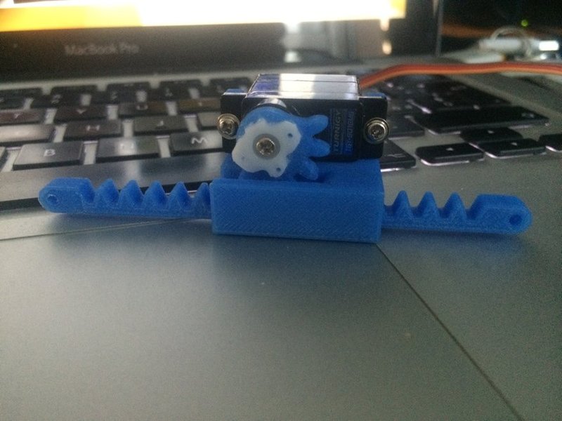 Linear actuator for mini servo (11-20gr) - Pinshape