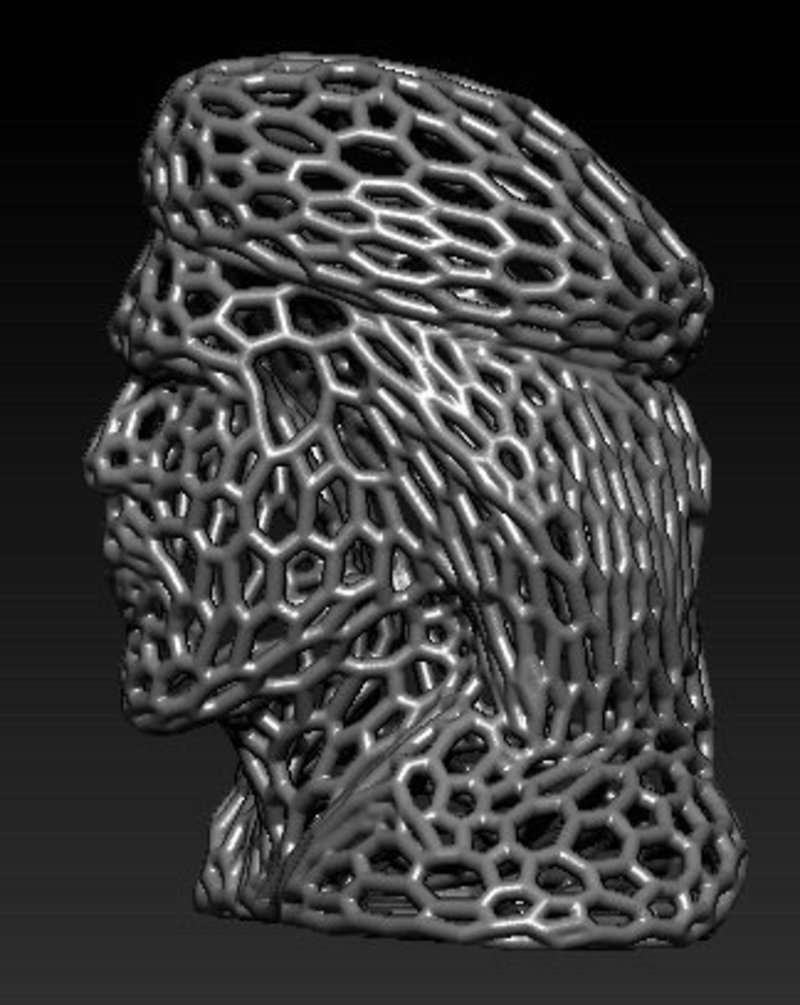 Ernesto Che Guevara in style Voronoi. - Pinshape