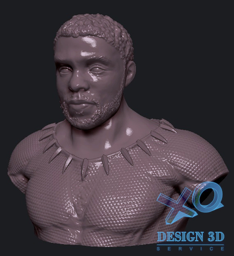 3D Printed chadwick boseman BlackPanther by roman melnikov | Pinshape