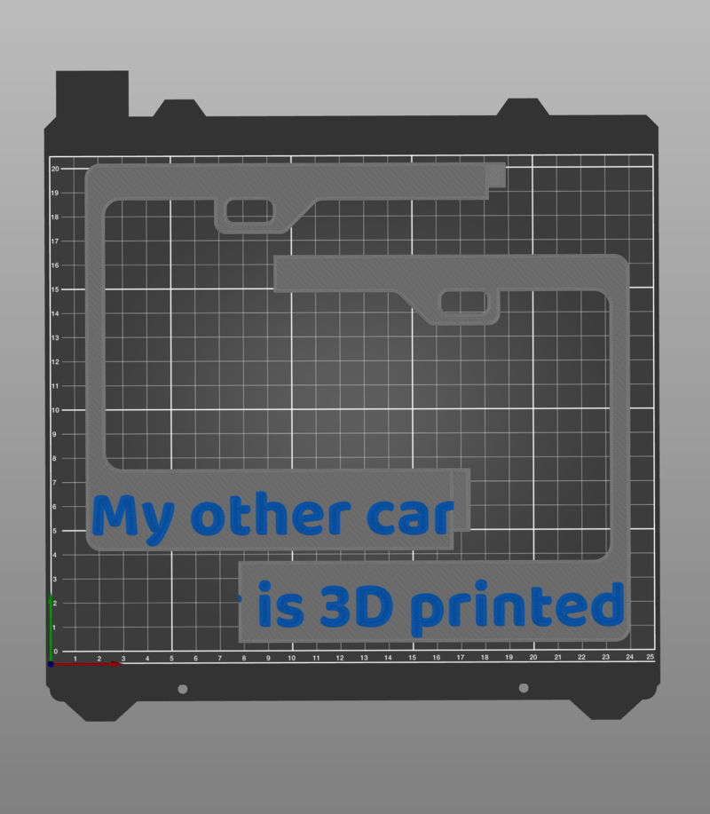 License Plate Frame - "My Other Car is 3D Printed" - Pinshape