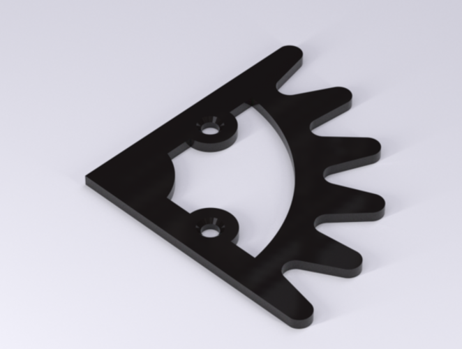 3D Printed Gear quarter decoration by Dape Part | Pinshape