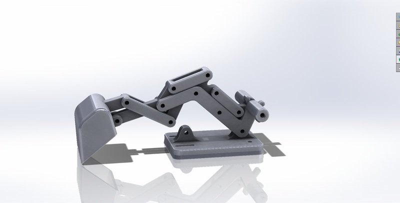 Digger Arm for the Robot tank toy project. - Pinshape