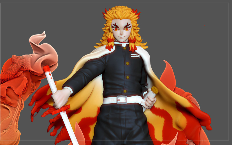 RENGOKU KIMETSU NO YAIBA MODEL FOR 3D PRINT - Pinshape