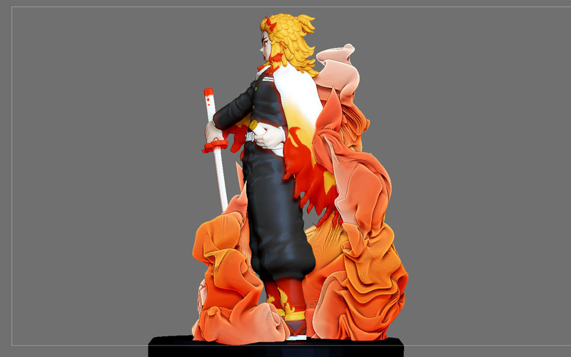 RENGOKU KIMETSU NO YAIBA MODEL FOR 3D PRINT - Pinshape