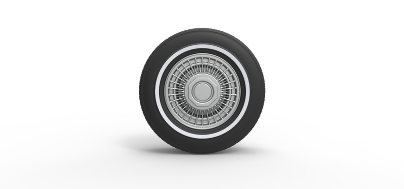 Diecast wire wheel 3 Scale 1 to 10 - Pinshape