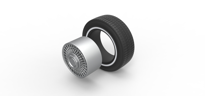 Diecast wire wheel 3 Scale 1 to 10 - Pinshape