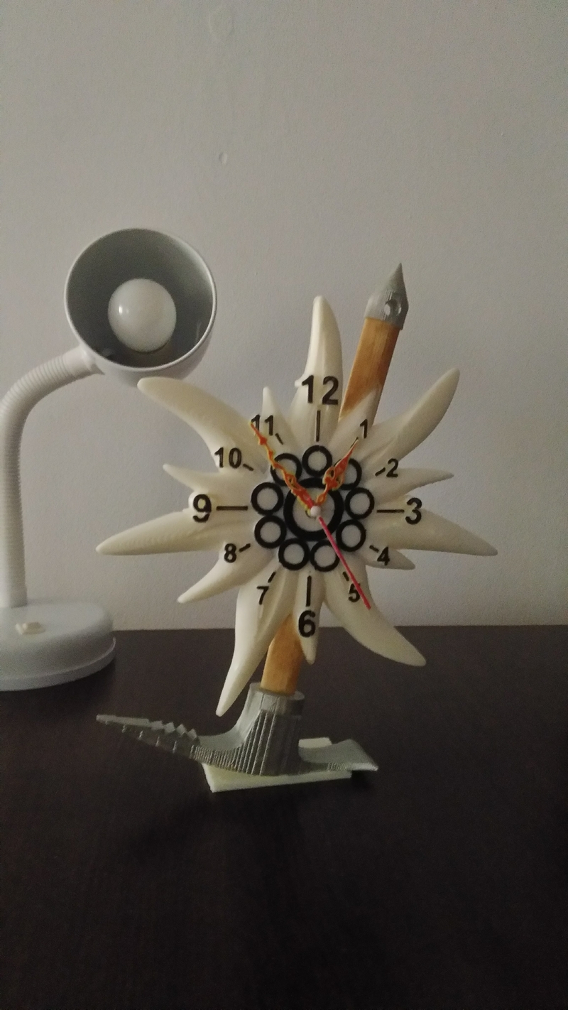 clock edelweiss - Pinshape