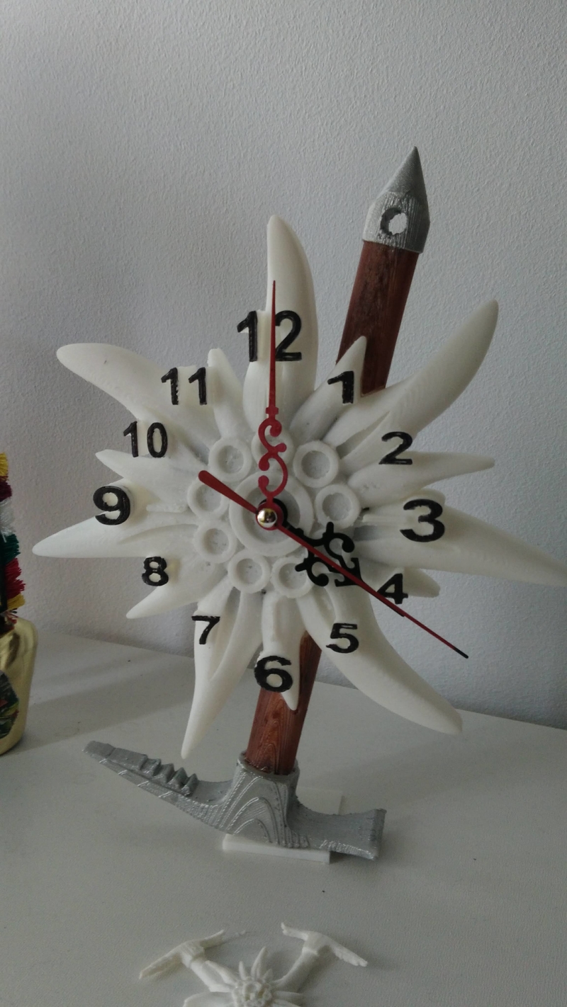 clock edelweiss - Pinshape