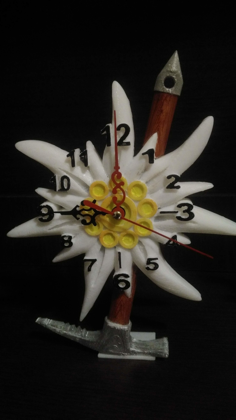 clock edelweiss - Pinshape