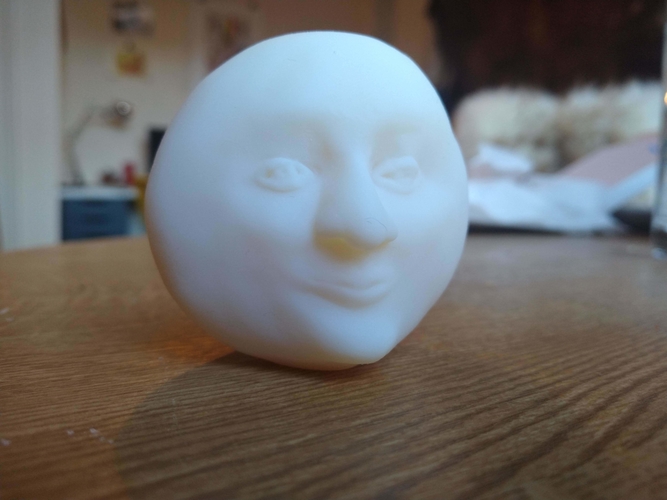 3D Printed Moon Face by izzyinskip | Pinshape