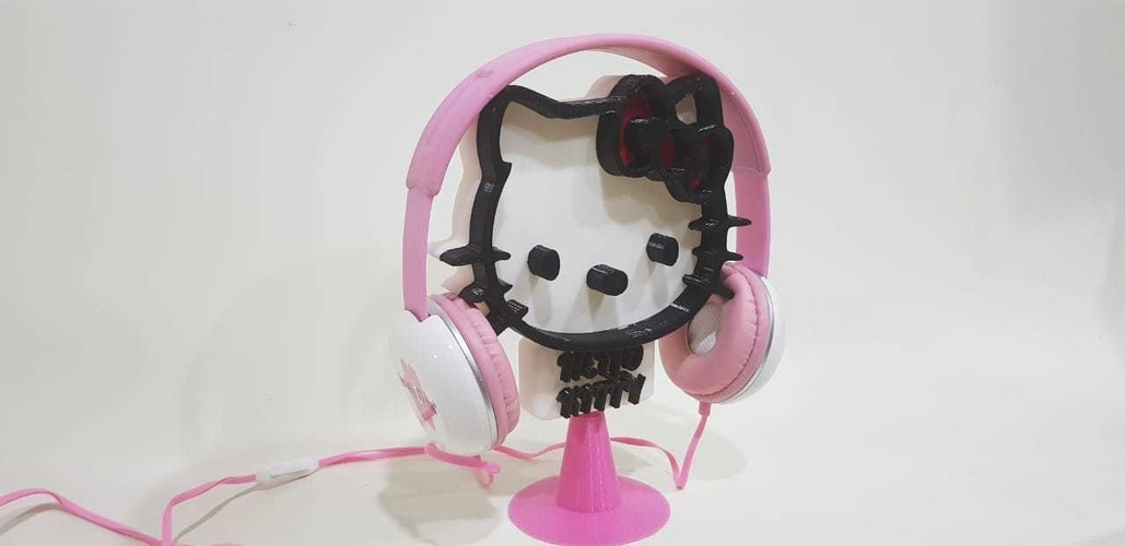3D Printed Headphone Stand Hello Kitty by Aumakas | Pinshape