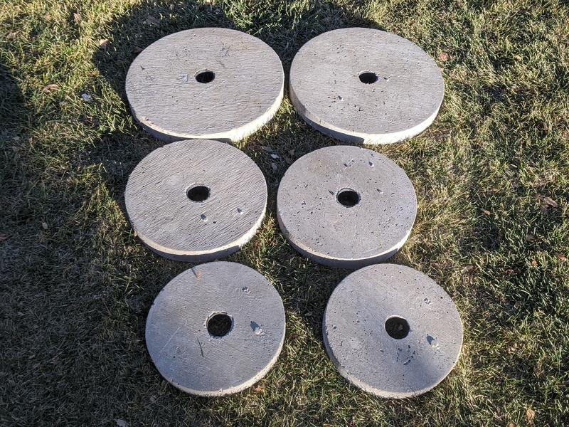 Concrete weight molds, olympic and standard sleeve Cement KG - Pinshape