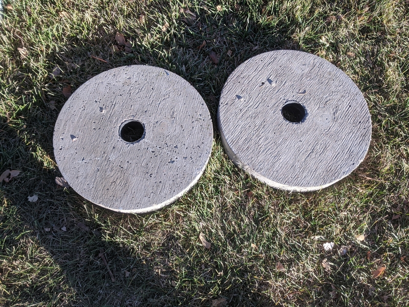 Concrete weight molds, olympic and standard sleeve Cement KG - Pinshape