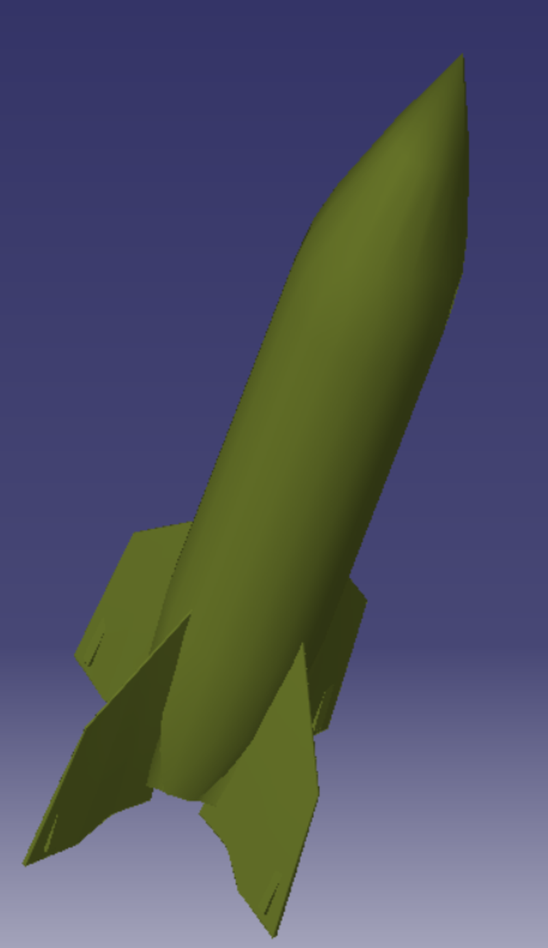 Missile V2 (WW2) - Pinshape