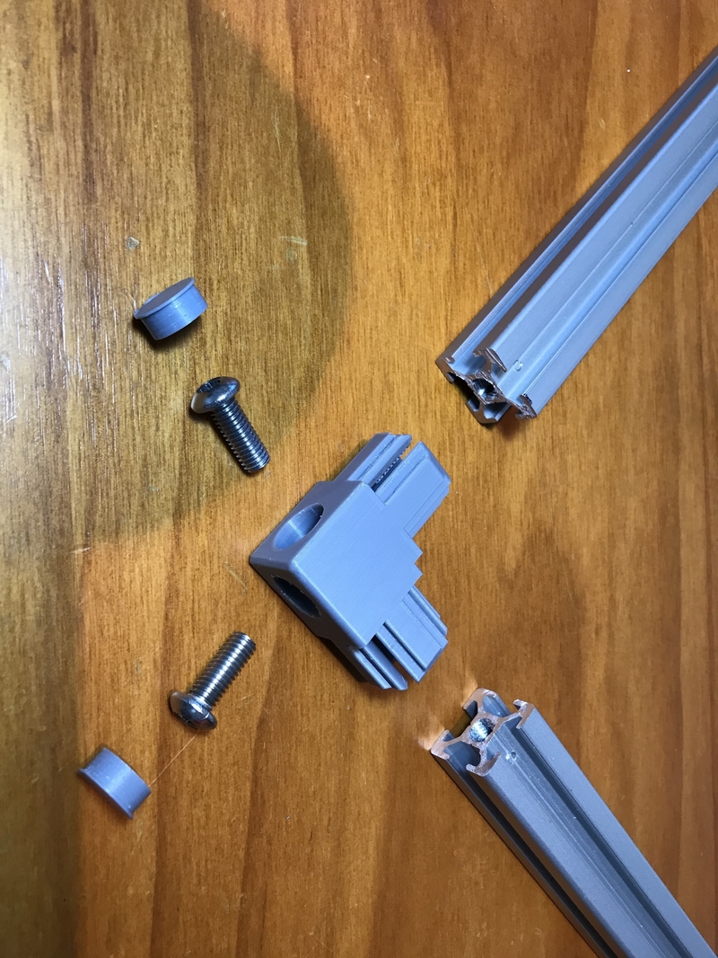 2-Way joiner for 2020 T-Slot Aluminum extrusions - Pinshape