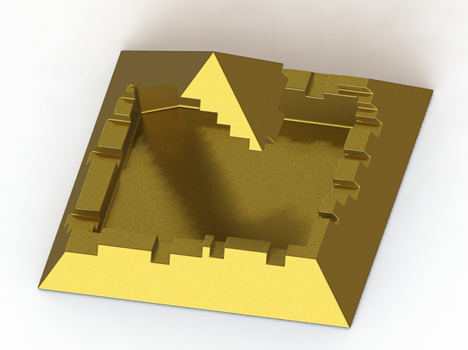 3D Printed broken pyramid ashtray by saeed youhannae | Pinshape