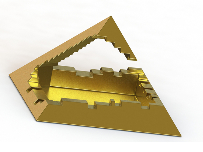 3D Printed broken pyramid ashtray by saeed youhannae | Pinshape