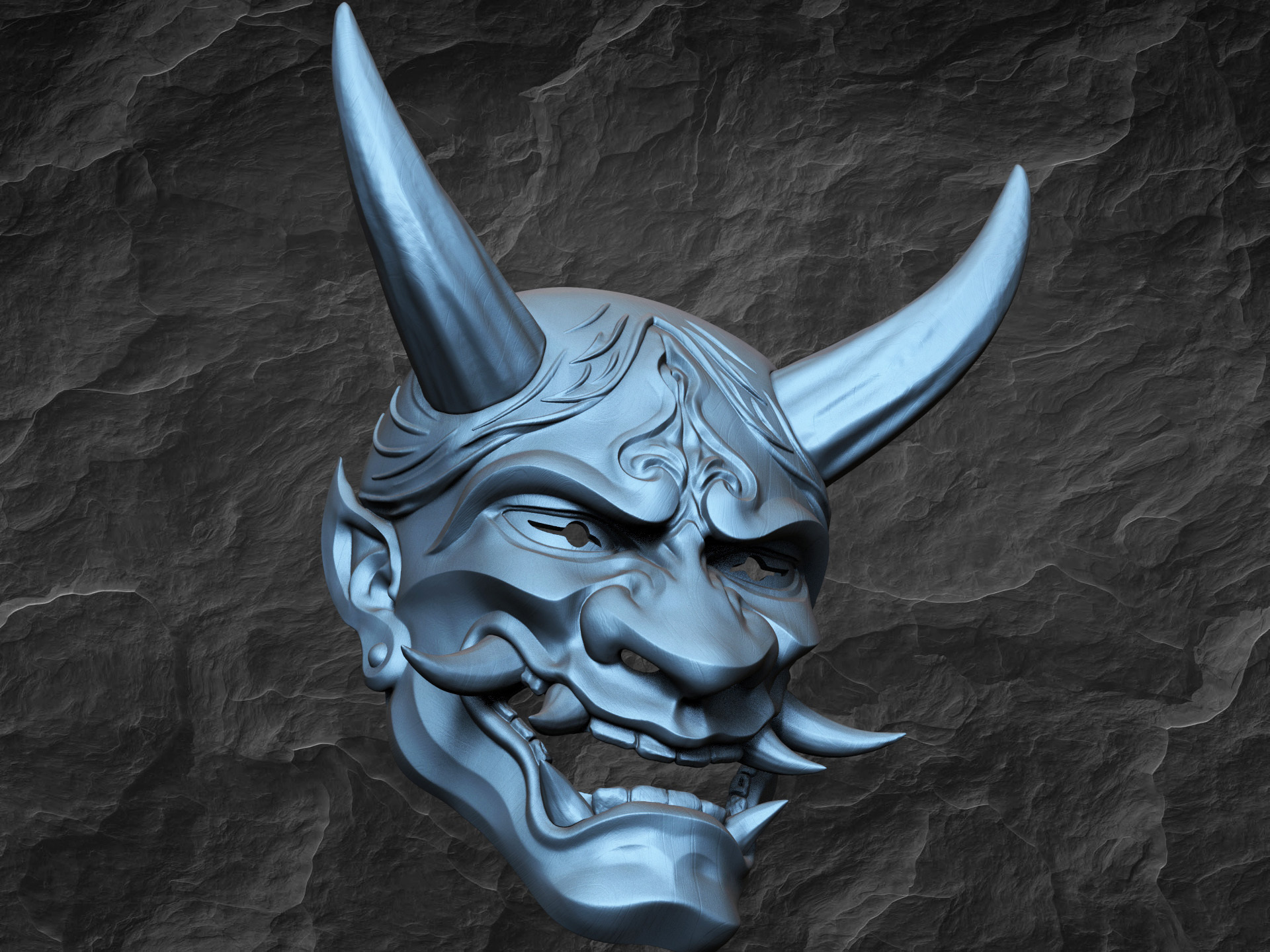 Blue Hannya Mask