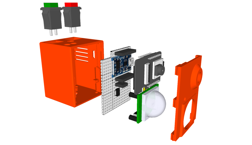 3d Printed Esp32 Cam Case Type B By Zalophus Dokdo Pinshape