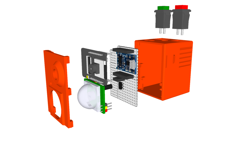 3D Printed ESP32-CAM Case Type B by Zalophus Dokdo | Pinshape