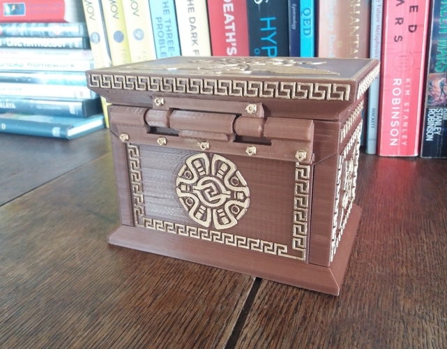 3D Printed Inca-style treasure Box w/ lock by jochemkrechting | Pinshape